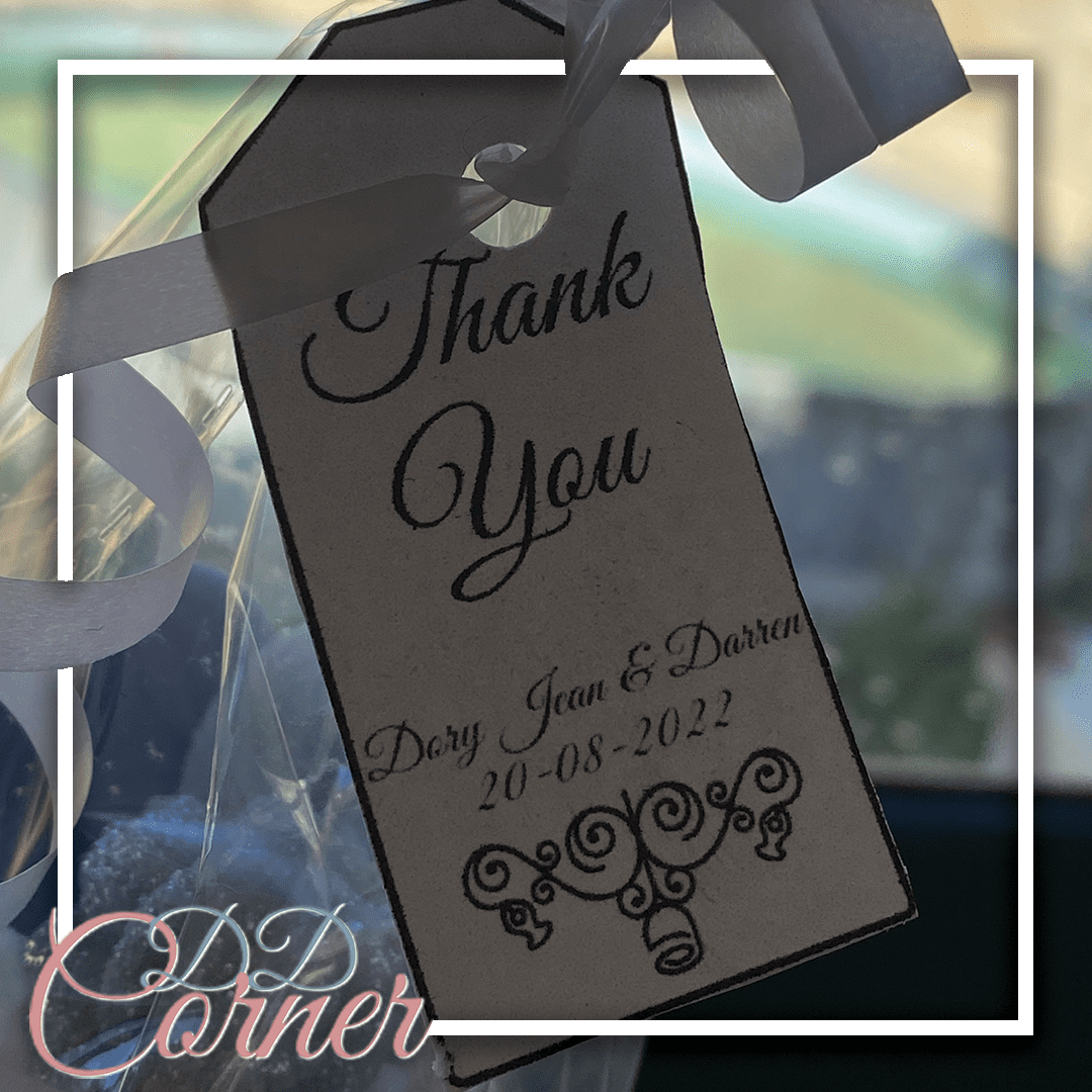 Custom Thank You tags (150) - D&D's Corner